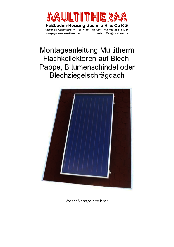 Solaranlagen - Multitherm